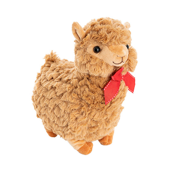 Fuzzy Wuzzy Plush Llama w Bow Brown (24cmHT) – The Soft Toy Shop