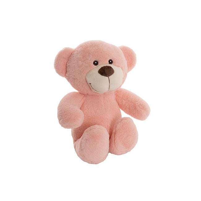 Mr Snuggles Plush Teddy Bear Pastel Peach (25cmST) – The Soft Toy Shop