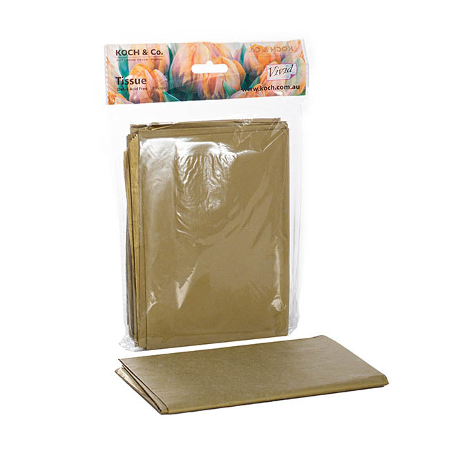 Metallic Tissue Paper Mini Packs 24 17gsm Gold (50x73cm) – The Soft Toy ...
